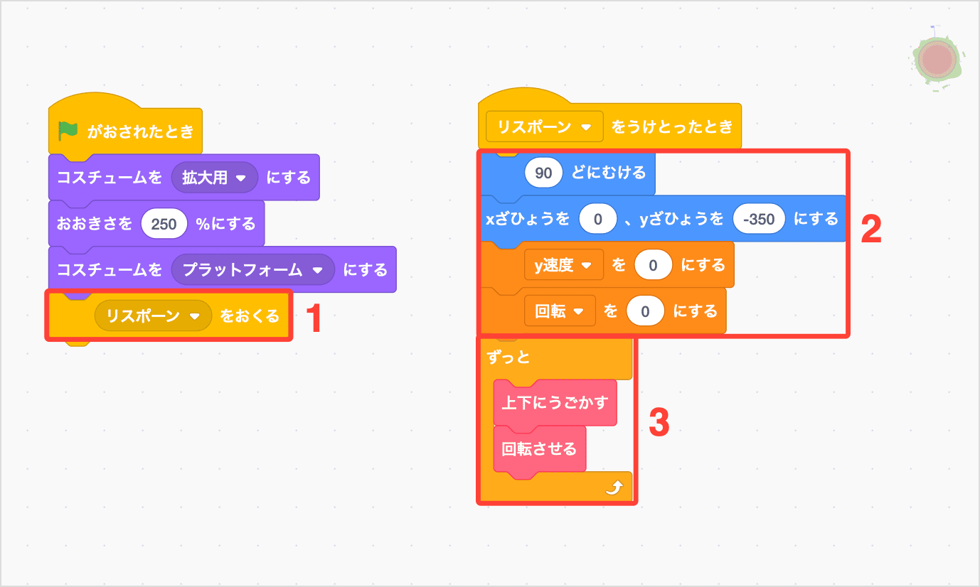 スクラッチプログラミング - 360°プラットフォーマー